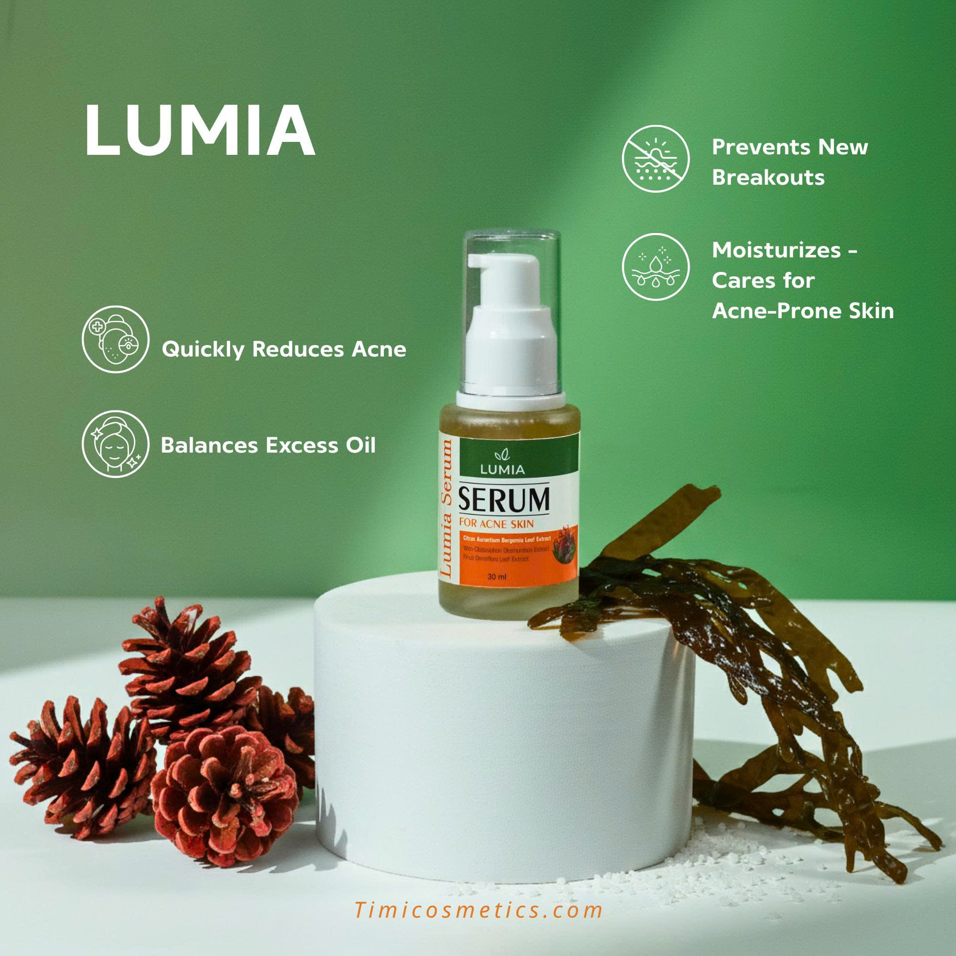 LUMIA ACNE CARE SERUM – REDUCES ACNE, SOOTHES & PREVENTS NEW BREAKOUTS ...
